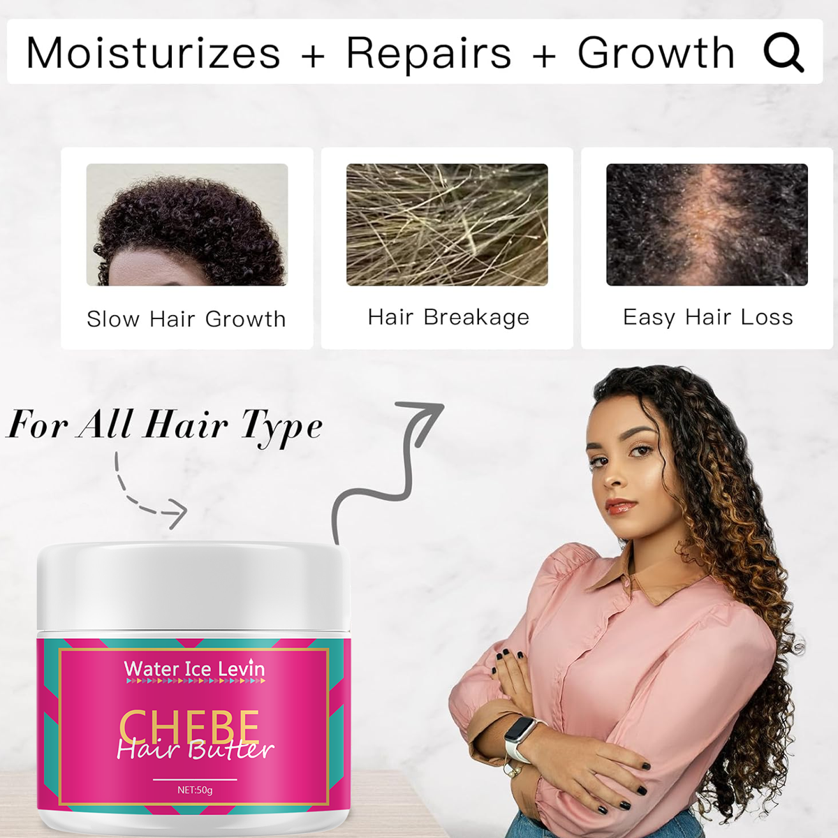 Chebe Hair Butter with Chebe Powder, Castor Oil, Shea Butter ...