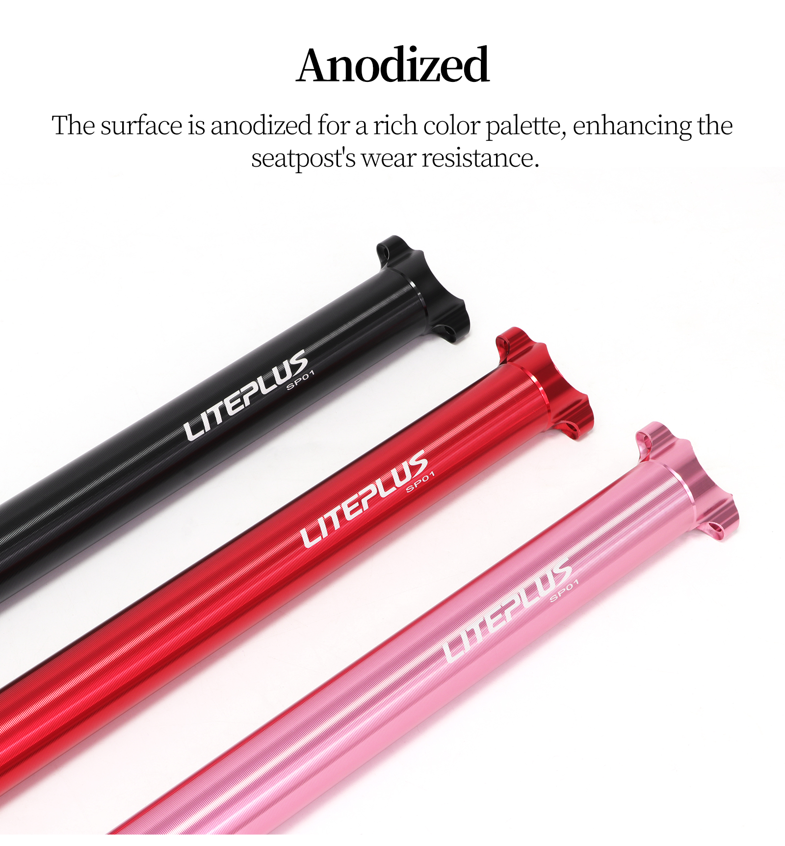 LITEPLUS 33.9*600mm Folding Bike Seatpost Lightweight Aluminum Alloy ...