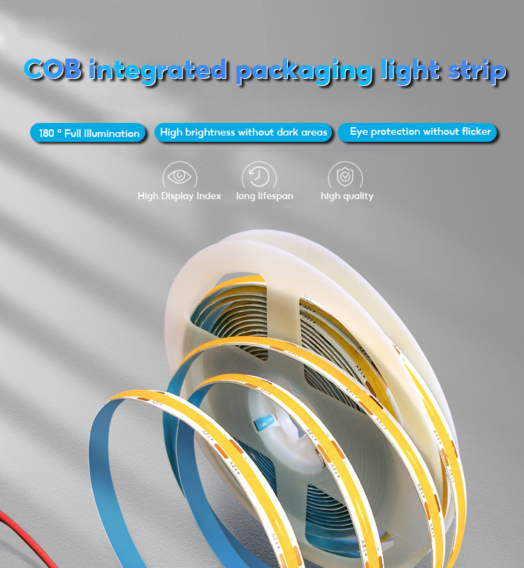 LED Strip Light COB 5M/10M flexible light strip Cutable lighting 12V ...
