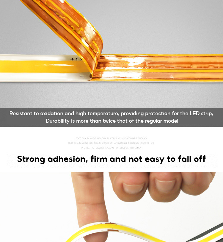 LED Strip Light COB 5M/10M flexible light strip Cutable lighting 12V ...