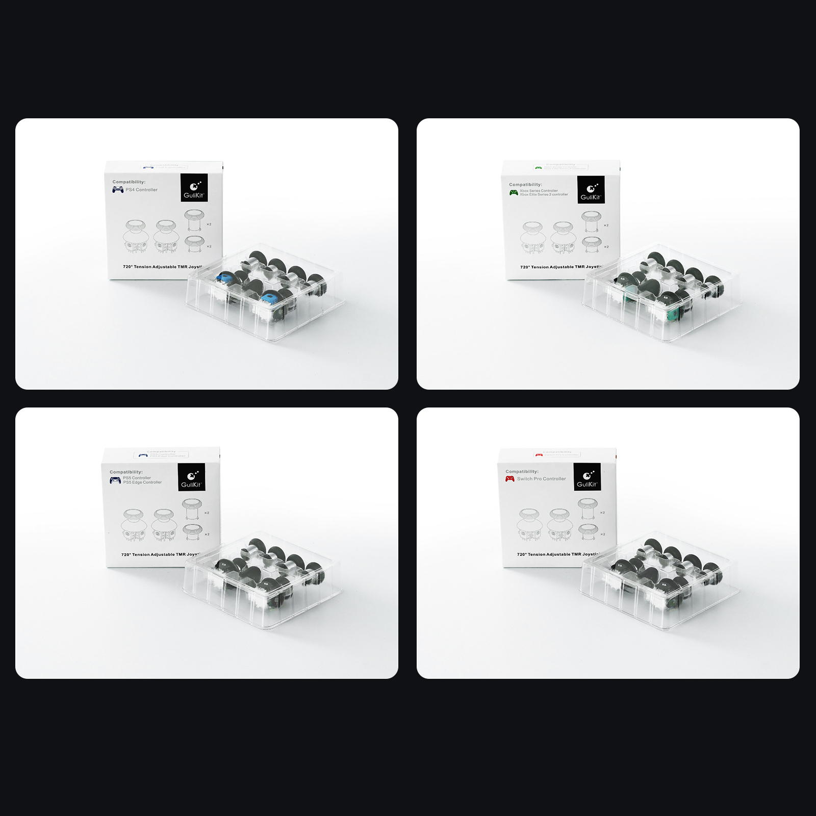 GuliKit 720° Tension Adjustable Electromagnetic TMR Joystick For PS4 ...