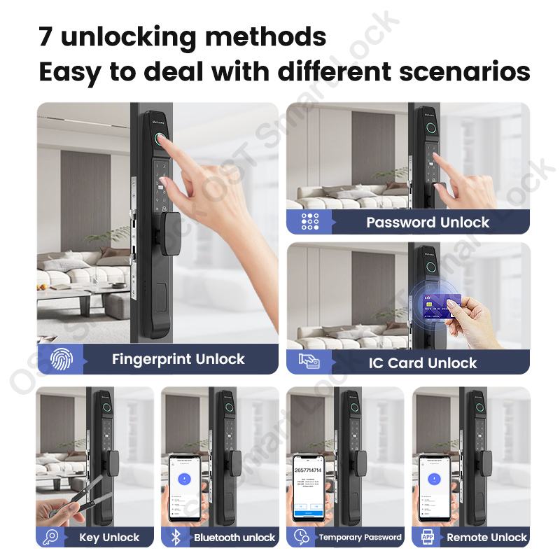 Tuya Smart Sliding Door Lock With Temporary Password Aluminum ...