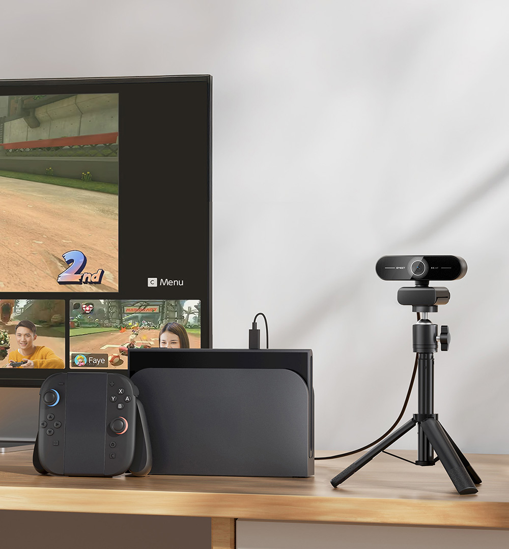 EMEET 4K Webcam C60E 4K Kit With Privacy Cover PC Webcam With Mini ...