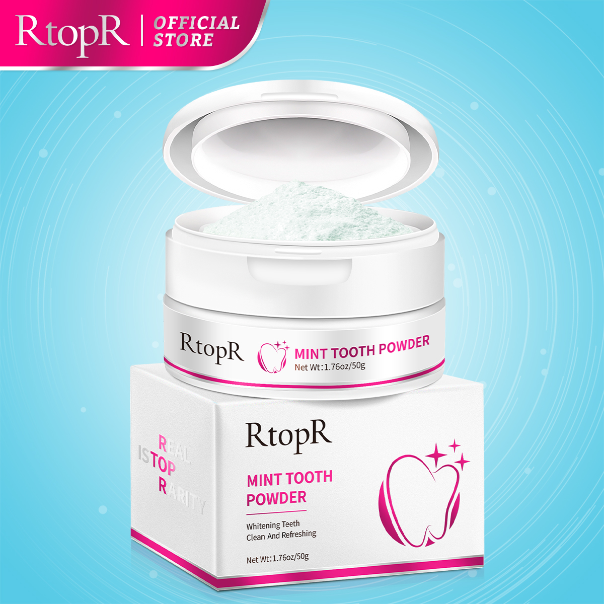 RtopR Mint Tooth Powder Enzyme Tooth Powder for Stain Removal and Fresh ...