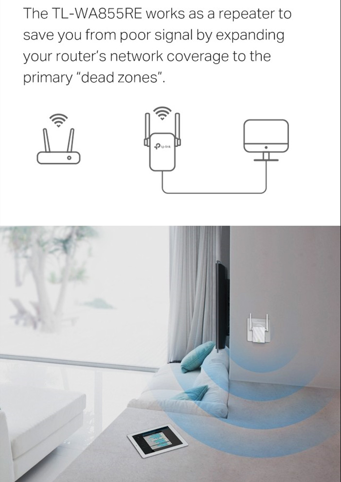 TP-Link 300mbps Wireless Wi-Fi Range Extender/Enhancer 2.4G Boosted ...