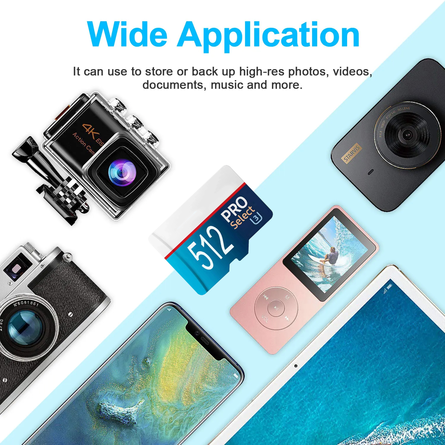 Waterproof Micro SD Memory Card 32GB, 64GB, 128GB, 256GB, 512GB, 1TB ...