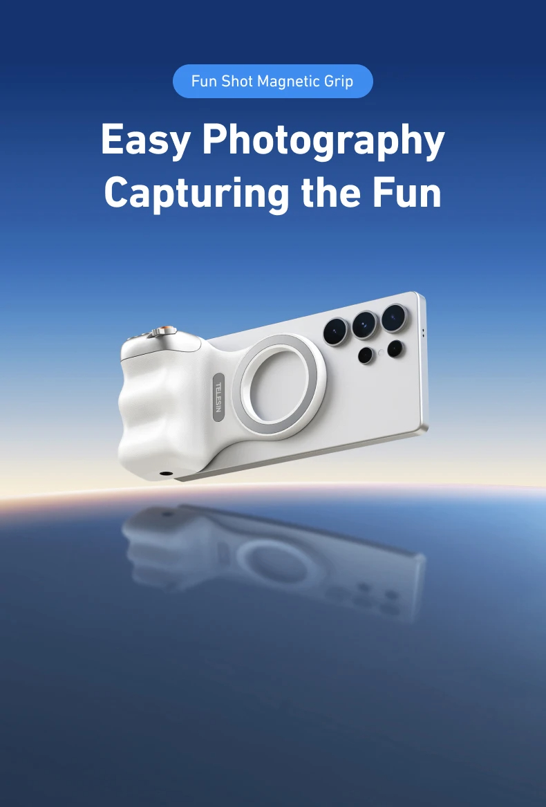 TELESIN Magnetic Phone Camera Shoot Hand Grip Phone Holder Ergonomic ...