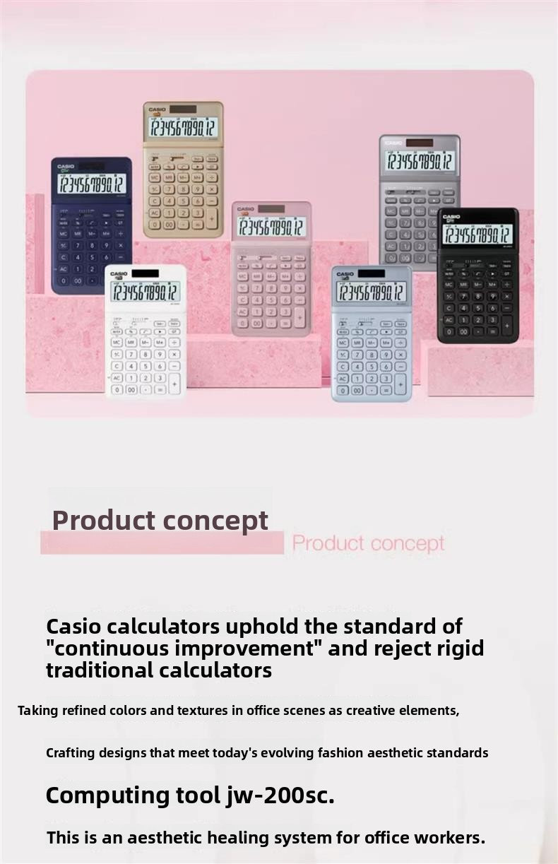 calculator JW-200SC Solar Calculator Ultra Thin Adjustable Display for ...