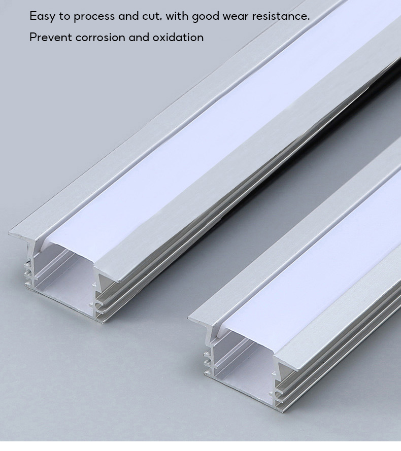1m LED Aluminum track embedded line light aluminum profile shell track ...
