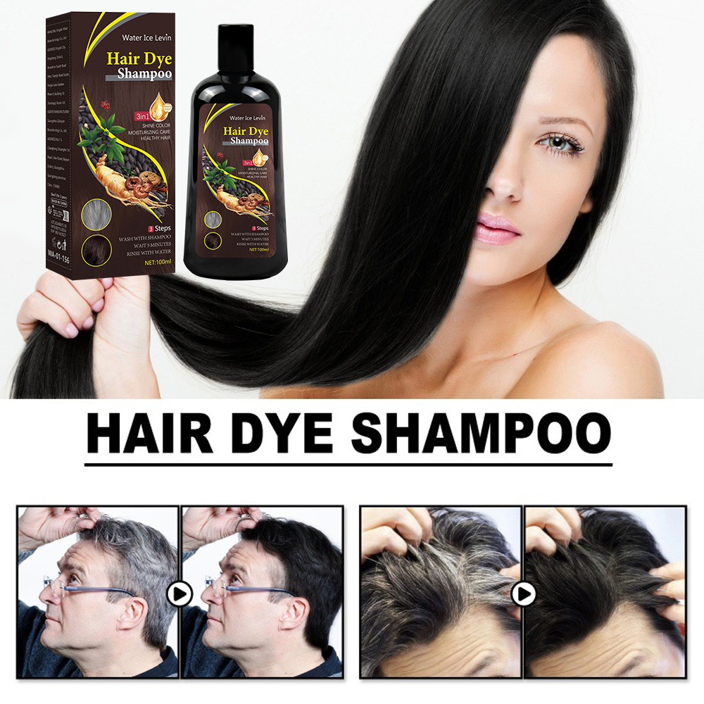 Shampoo for Color Treated Hair: 3-in-1 Brown Hair Dye, 100% Gray ...