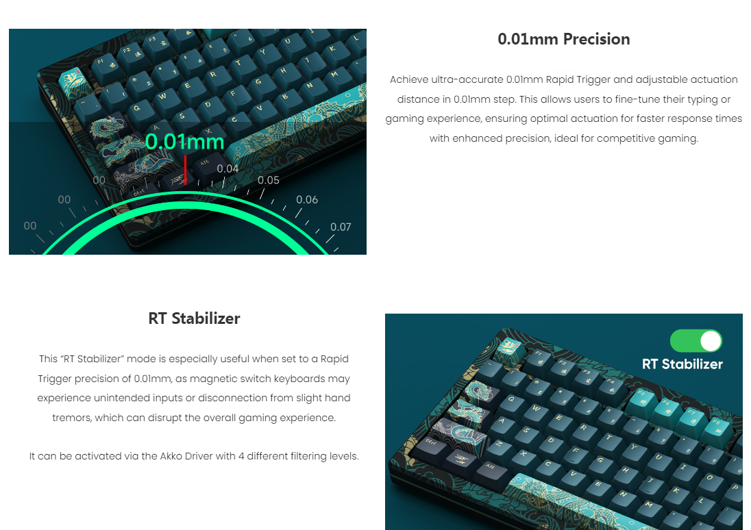 Akko MOD007 HE Year of Dragon Hot-swappable Wired Mechanical Keyboard ...