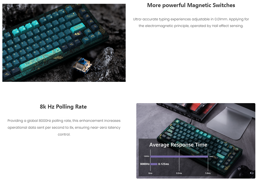 Akko MOD007 HE Year of Dragon Hot-swappable Wired Mechanical Keyboard ...