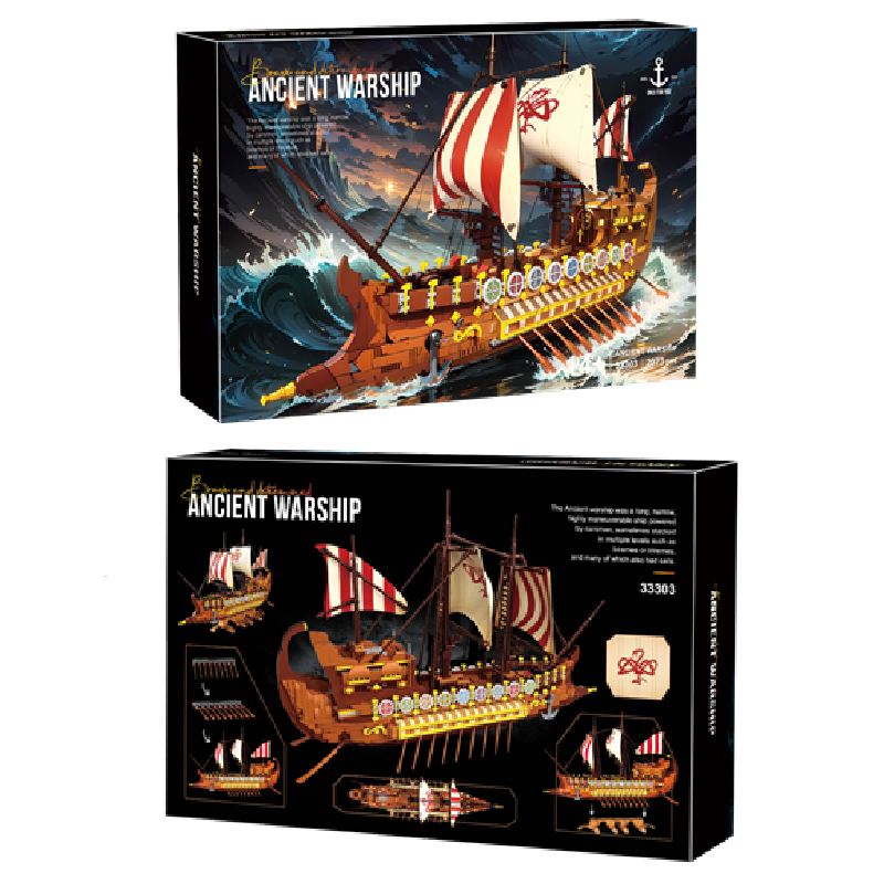 Ancient Warship Sailing Ship Pirate Ship Building Blocks 2073 Pcs BAKA ...