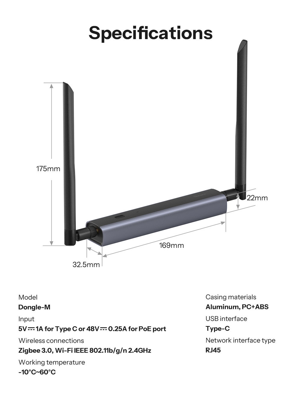 SONOFF Dongle-M Dongle Max Zigbee/Thread PoE Dongle High-Performance ...