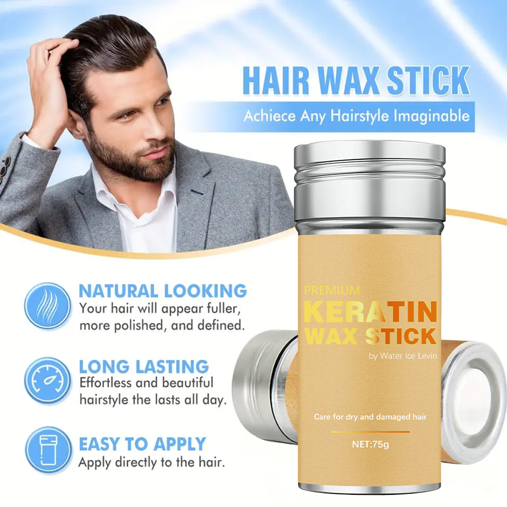 Water Ice Levin Keratin Wax Stick, 75g – Moisturizing, Non-Greasy Hair ...