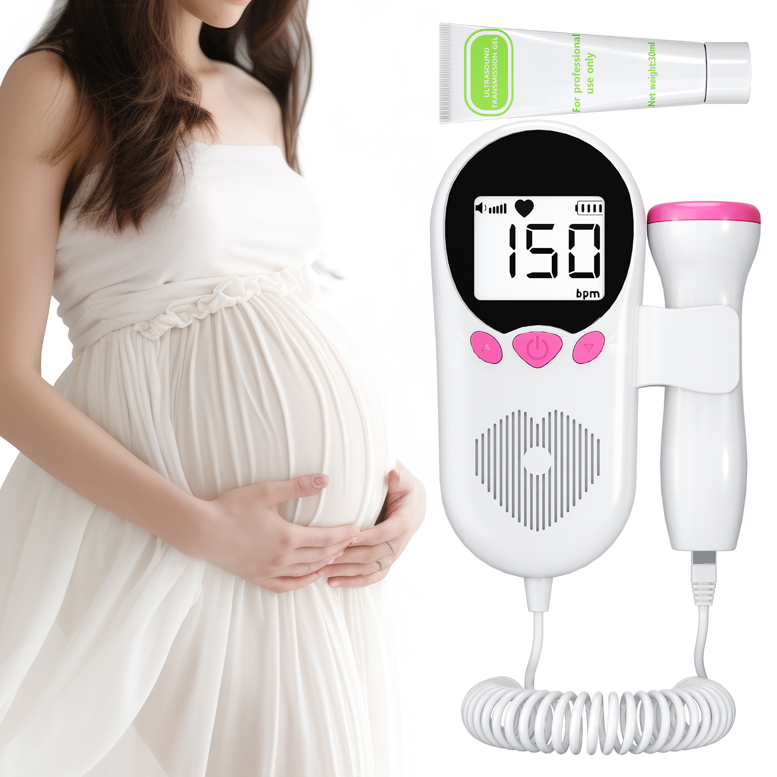 【Local Warehouse+COD】JSL-T502 Fetal Doppler - Non-Rechargeable + 30ml ...
