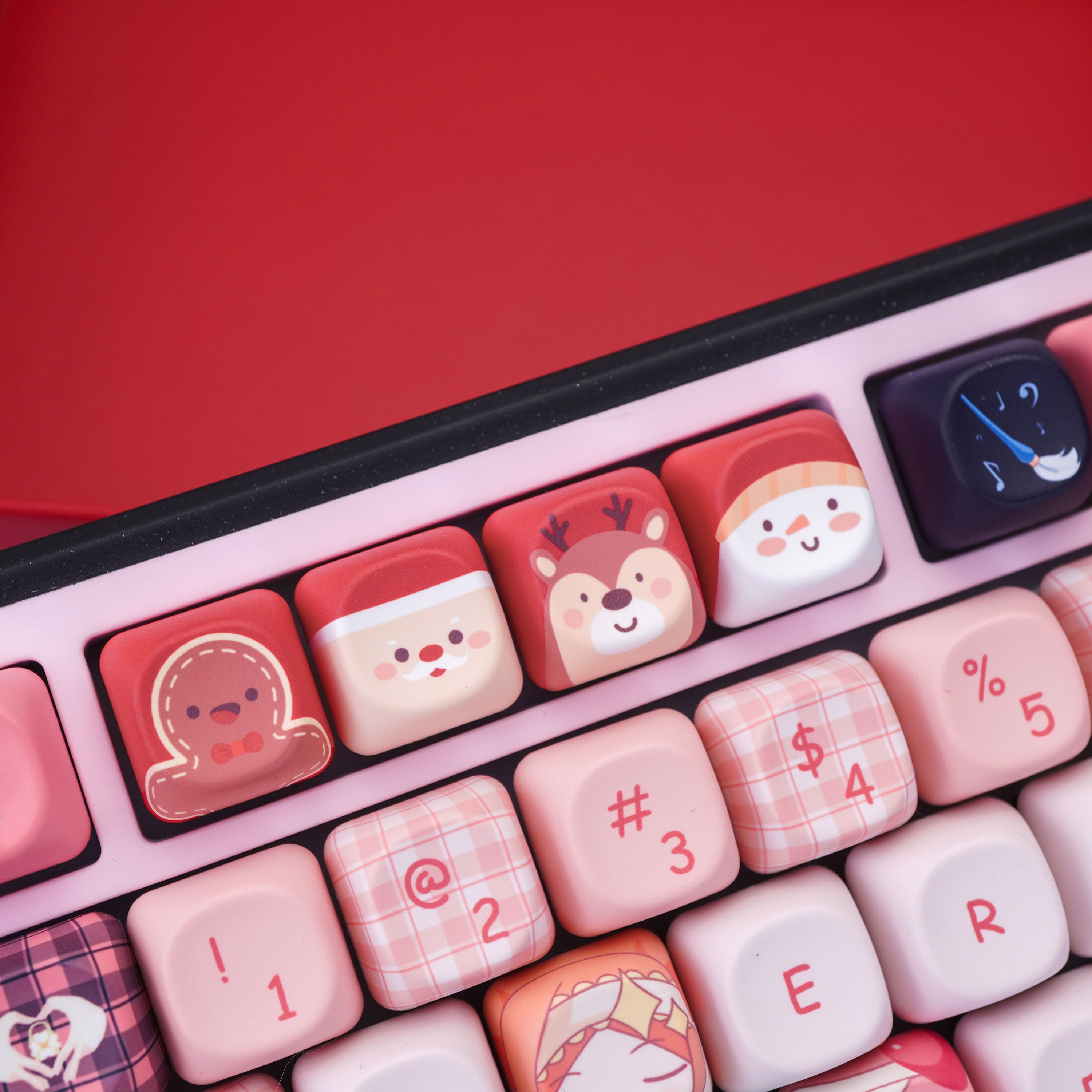 Christmas Keycaps 4 Keys PBT MOA Profile Dye Sublimation Wooting Aula ...