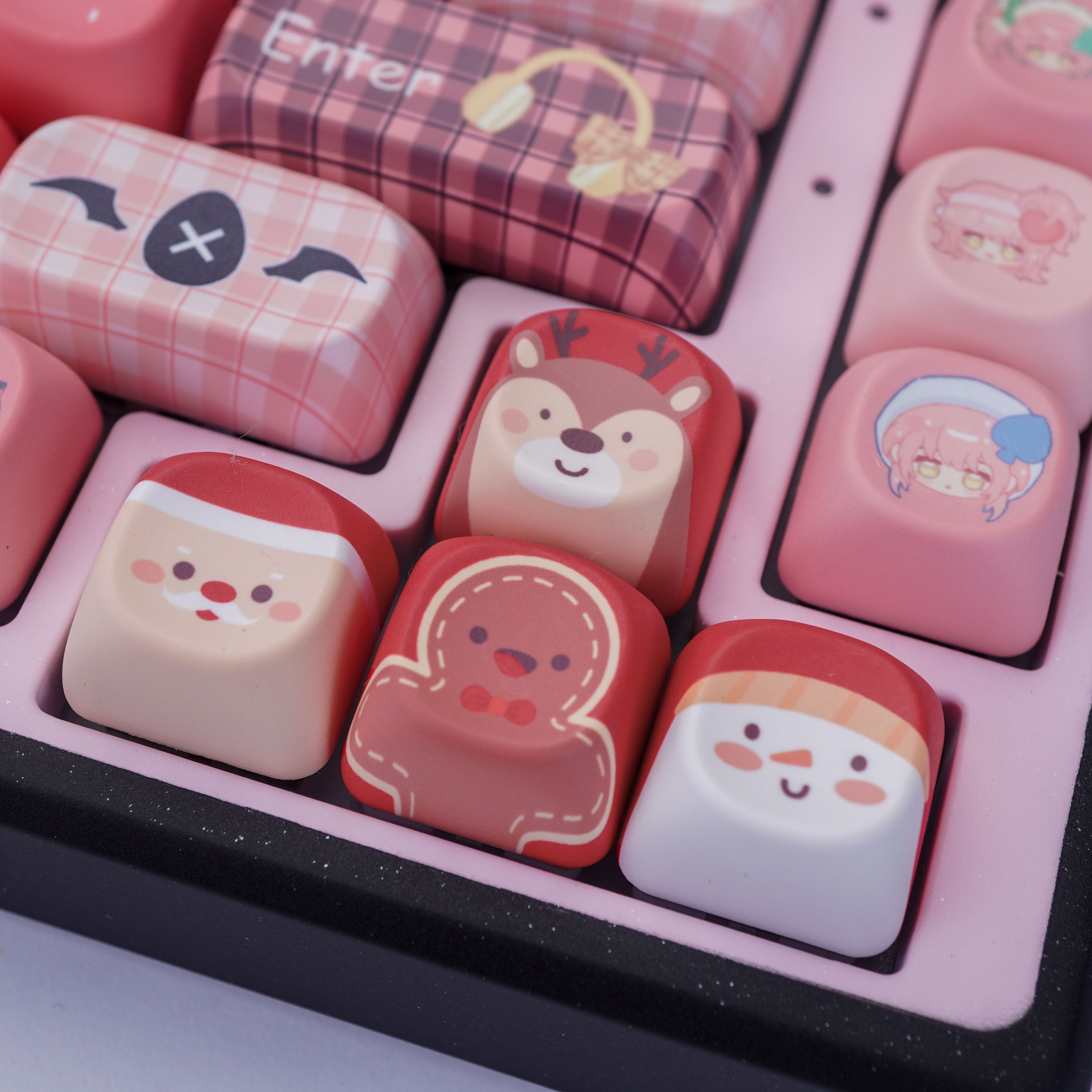 Christmas Keycaps PBT MOA Profile 4 Keys Dye Sublimation Wooting Aula ...