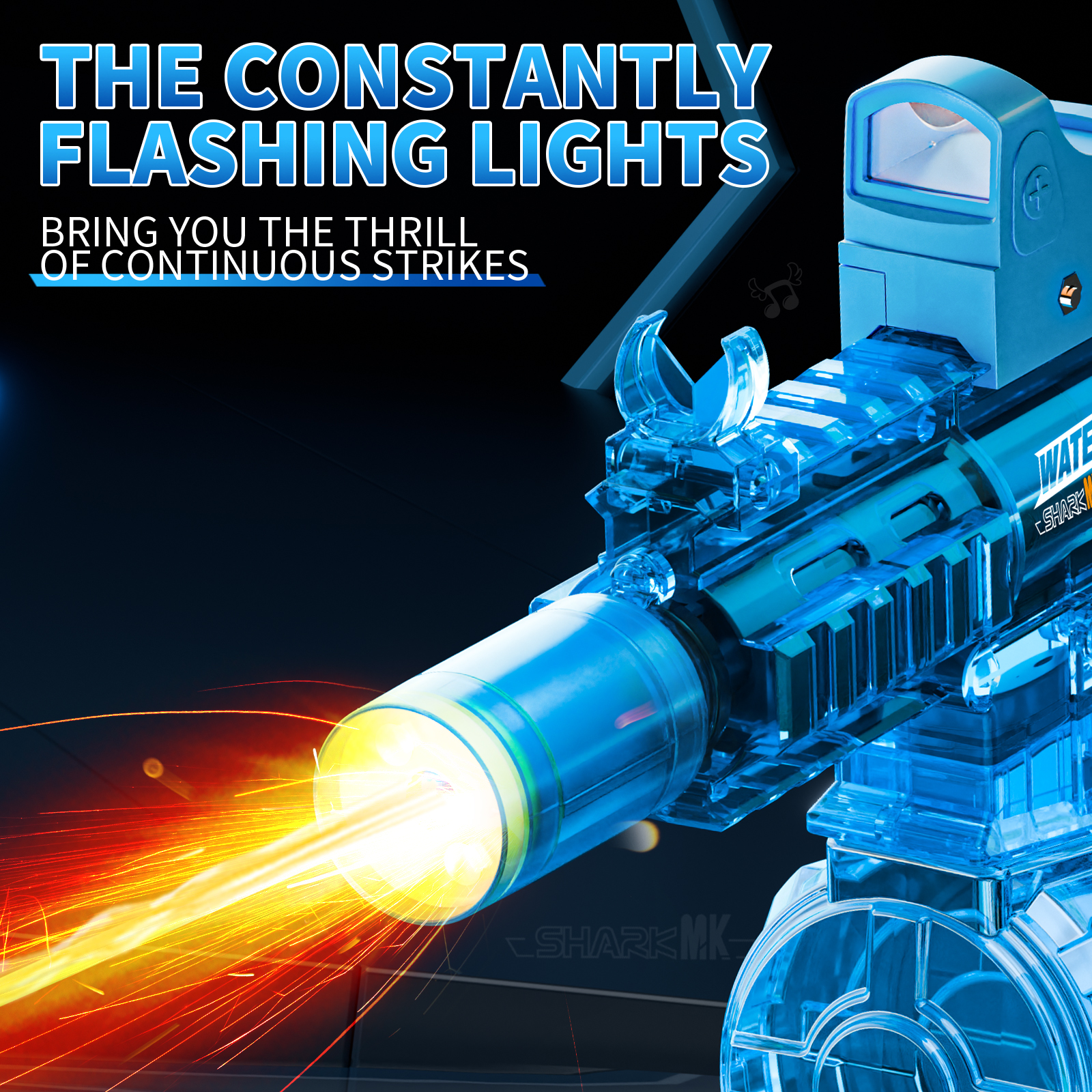 M416 Firelight Ice Mouse Flash Explosion Electric Water Gun Children's ...