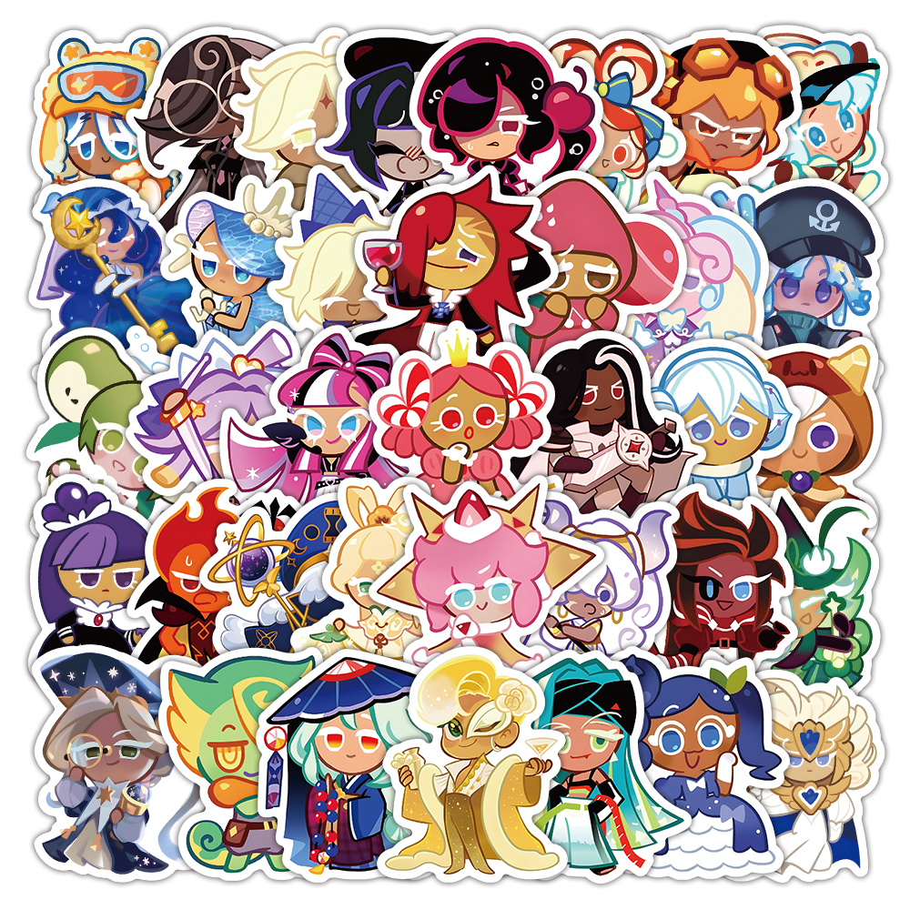 53PCS Cookie Run Kingdom Cartoon Stickers Funny Game Graffiti DIY ...