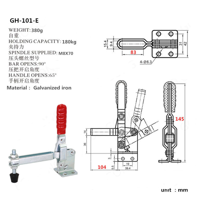 GH-101-E Hand Tools Toggle Clamp Hand Quick Welding Compactor ...