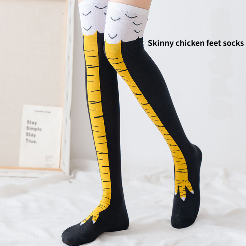 1 Pairs Chicken Feet Socks Chicken Leg Funny Party Slimming Long Socks ...