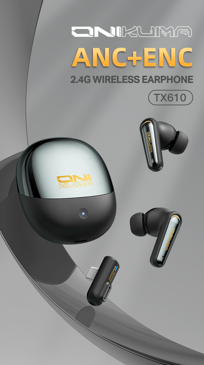 ONIKUMA Bluetooth Earbuds With Mic ANC Noise Reduction Surround Sound ...