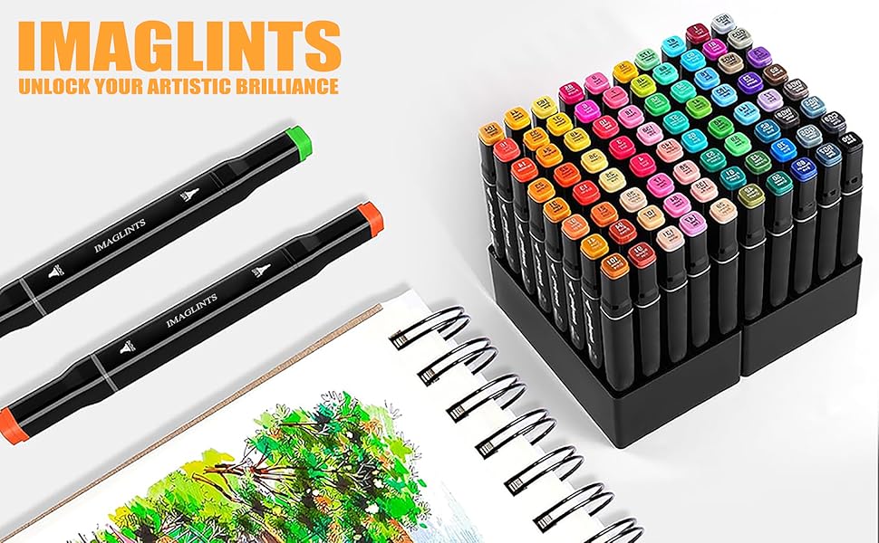 Alcohol Markers Set Color Pen Art Highlighter 12/24/30/36/48/60/80/120 ...