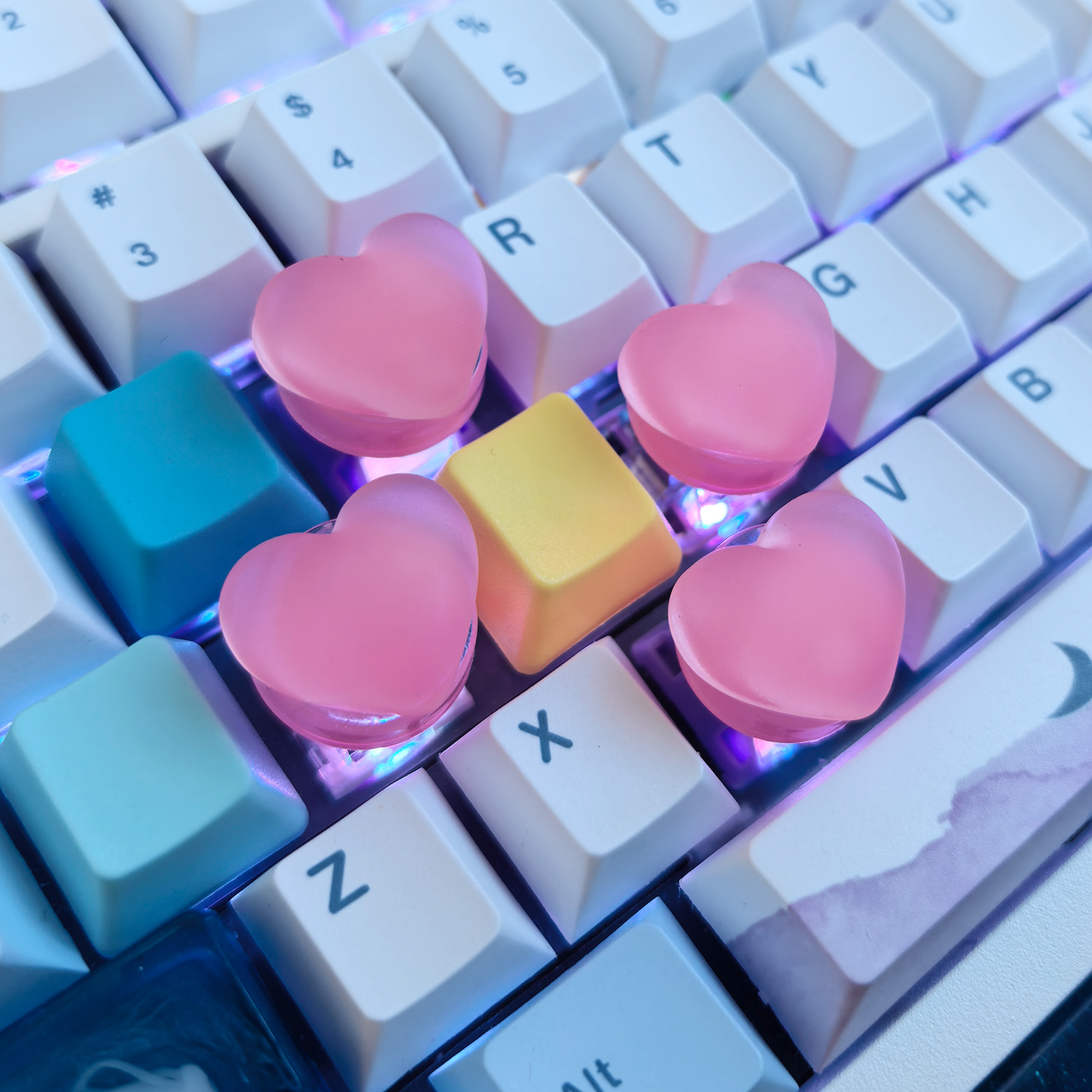 Transparent Transparent Love Keycap Mechanical Keyboard Dedicated ...
