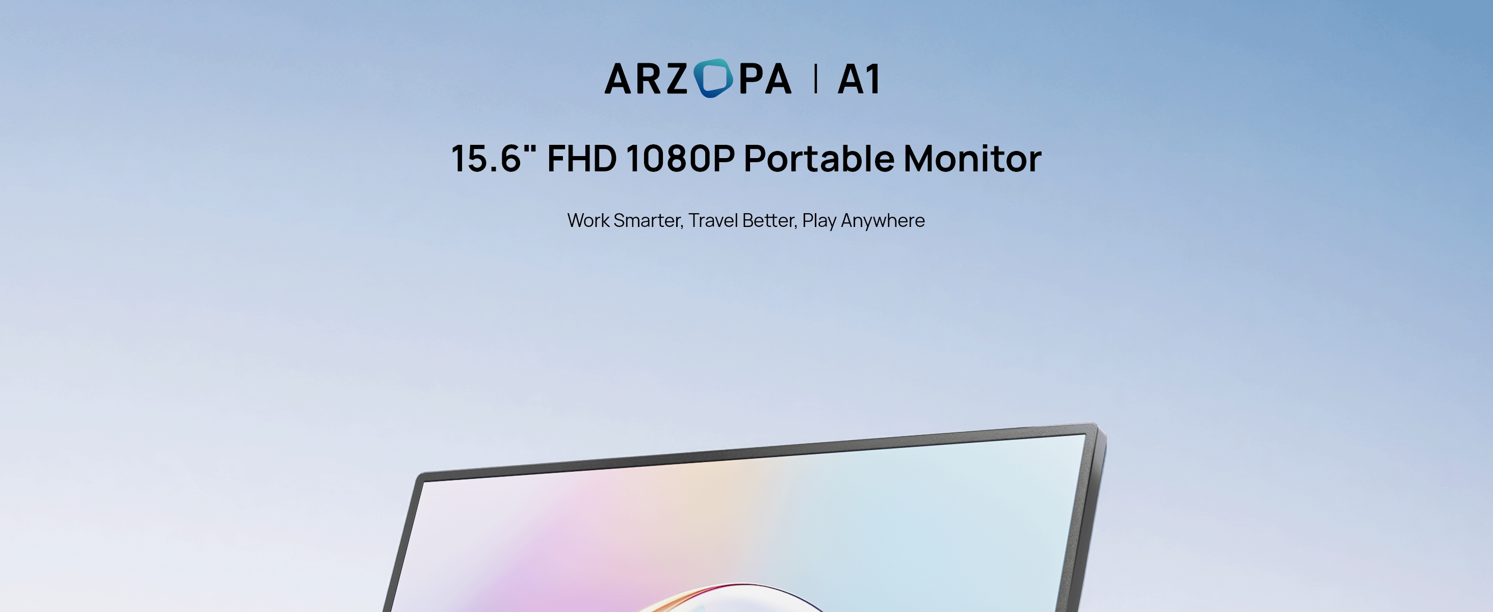 ARZOPA Portable Monitor A1- 15.6'' FHD 1080P, Ultra-Slim Portable ...