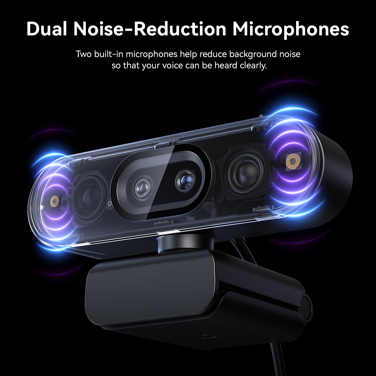 With Remote Control 4K Webcam Ultra HD 4K Dual Webcam with Auto Focus ...