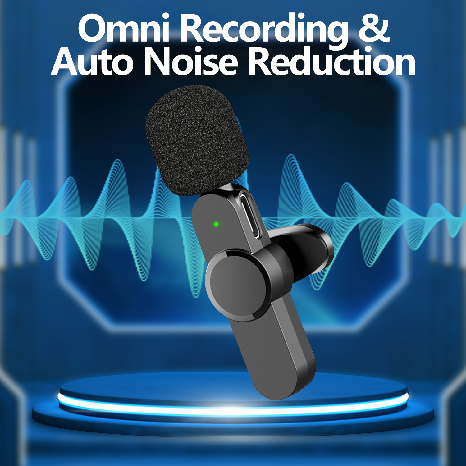 Lapel Wireless Microphone for Vlog Mike with Noise Canceling for ...
