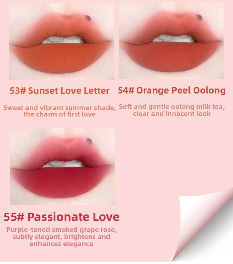 xixi Mousse Smooth Color Lip Mud Matte Velvet Brightening Lip Glaze ...