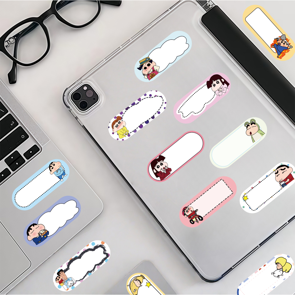 60PCS Cute Crayon Shin-chan Name Stickers For Kids Cartoon Waterproof ...