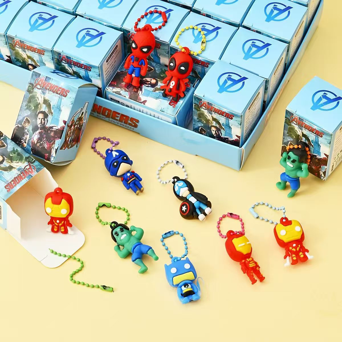 24 Marvel blind box Keychain mini Spiderman batman cute legends figure ...