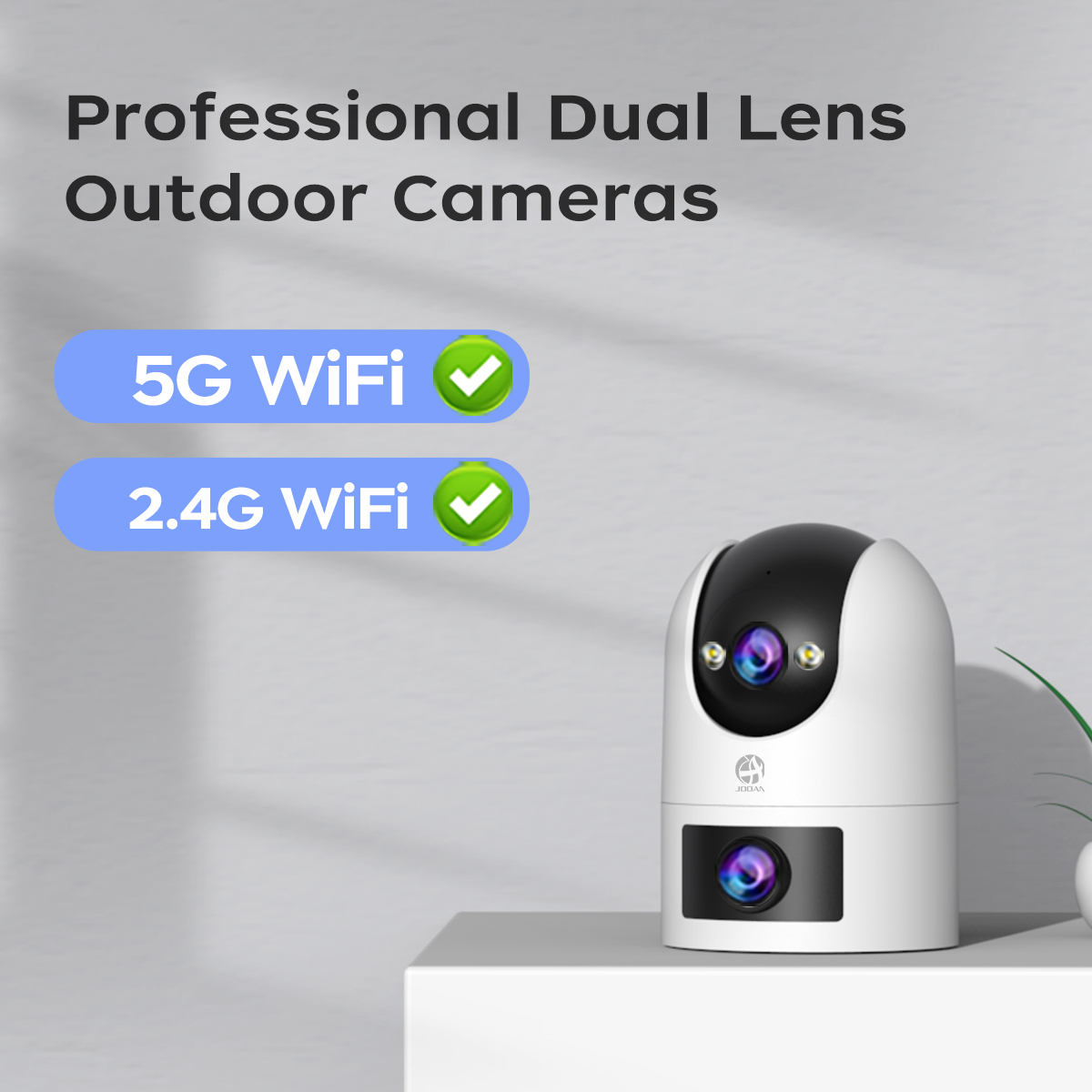 Jooan 4K CCTV camera Outdoor Dual Lens 5G WiFi Security Camera Voice intercom Auto Tracking ...