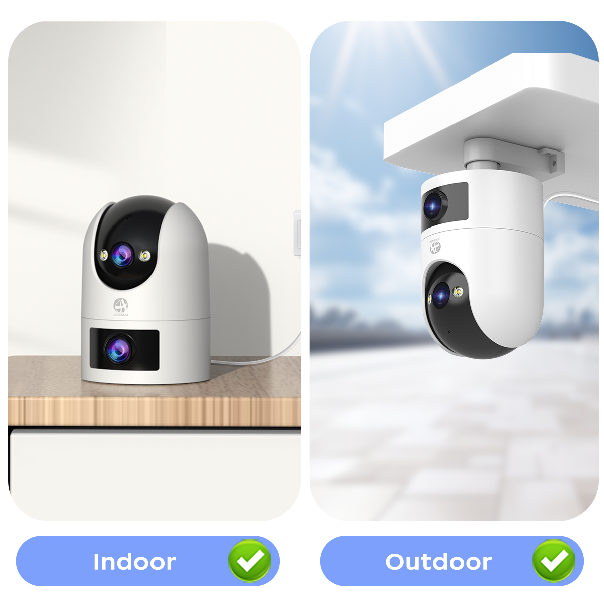 Jooan 4K CCTV camera Outdoor Dual Lens 5G WiFi Security Camera Voice intercom Auto Tracking ...