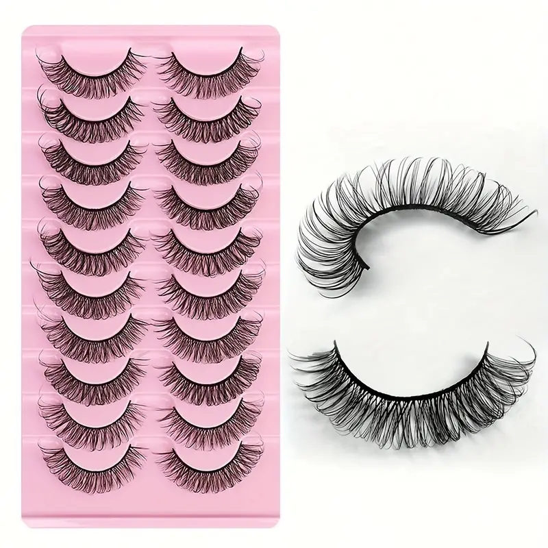 Ten Sets 8D Super Fluffy Reusable Dramatic Mango Eyelashes Fake Lashes ...