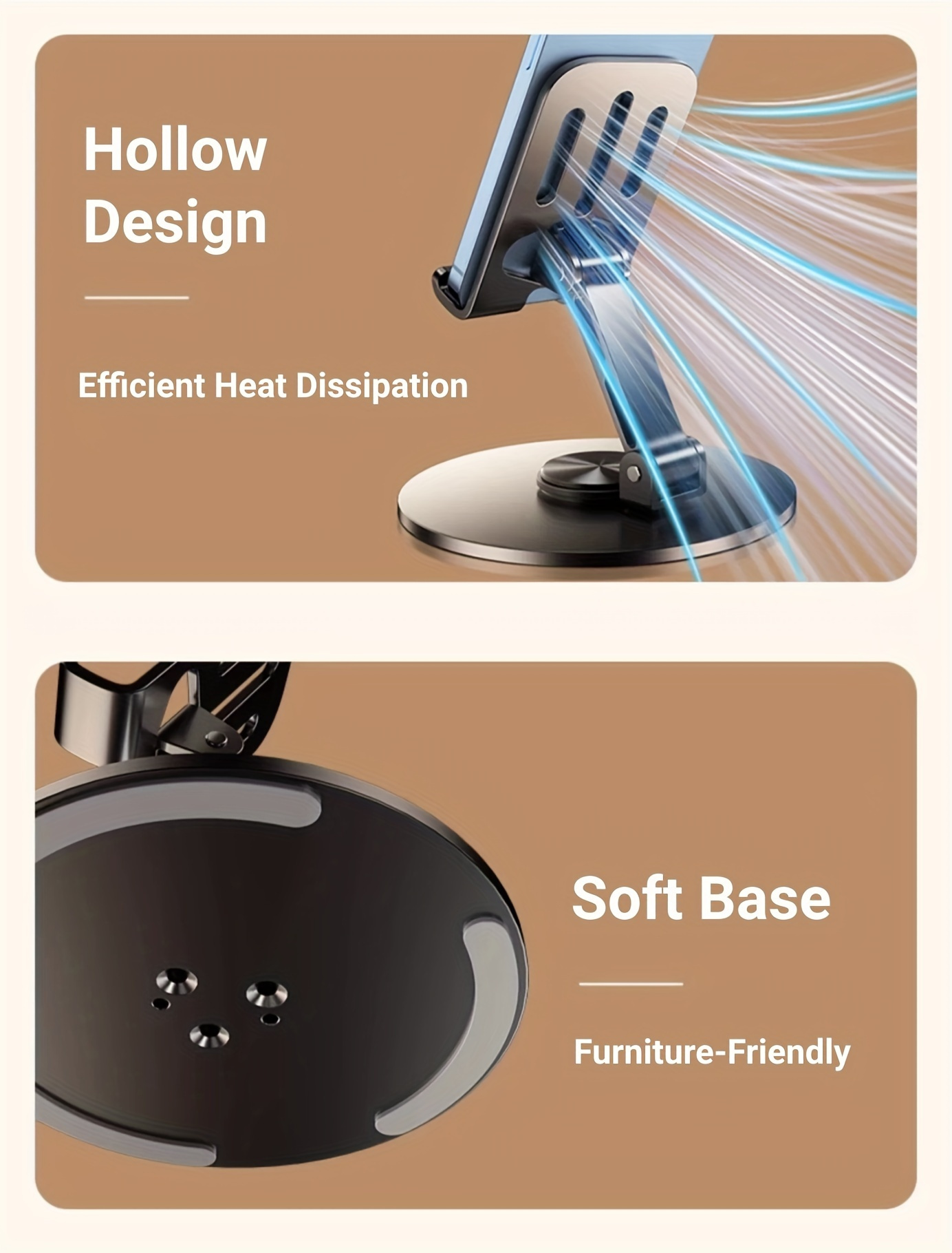 Metal Phone Stand Tablet Holder Rotatable Desktop Holder Lazy Bracket ...