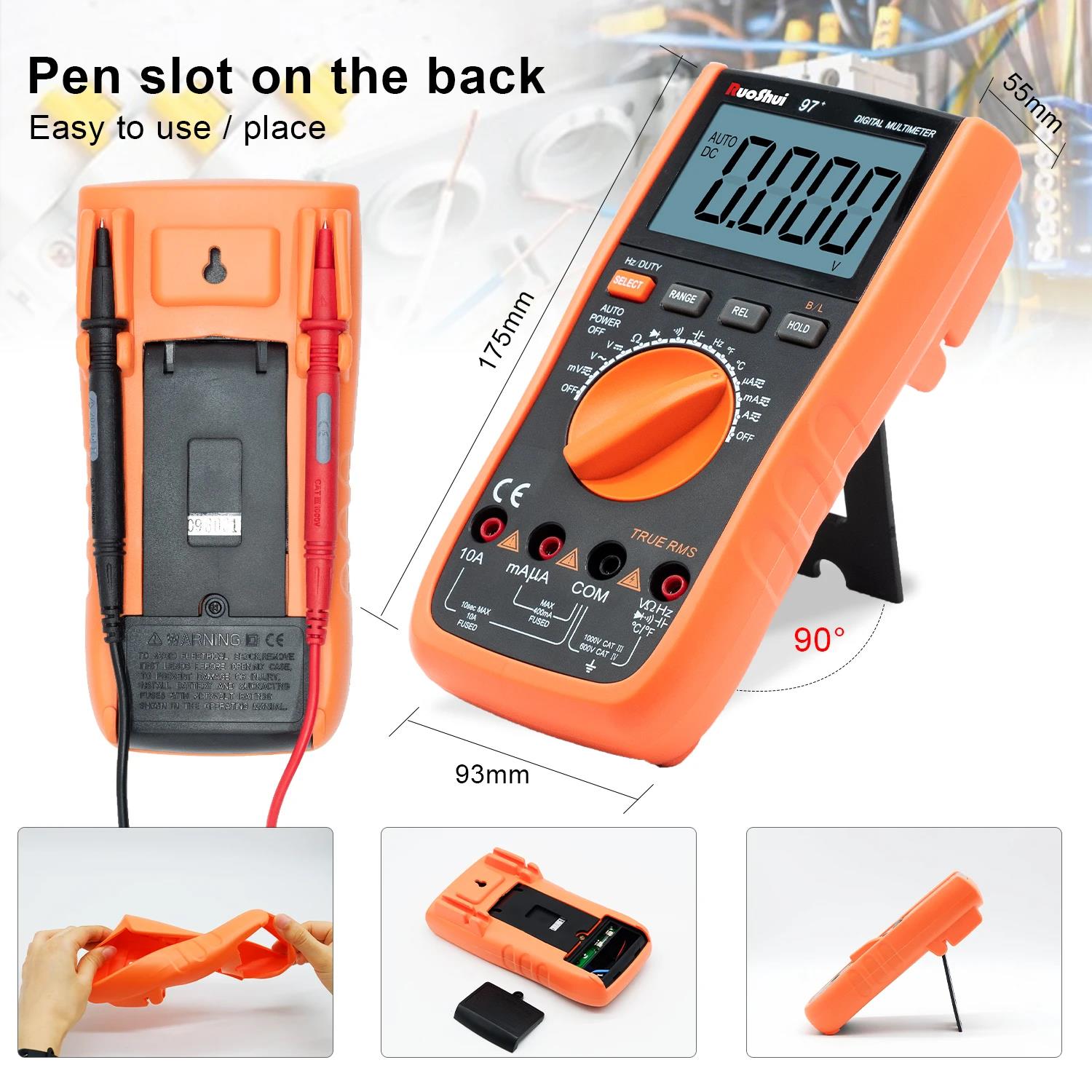 RUOSHUI 97 digital multimeter New Model Auto Range AC DC Voltage ...