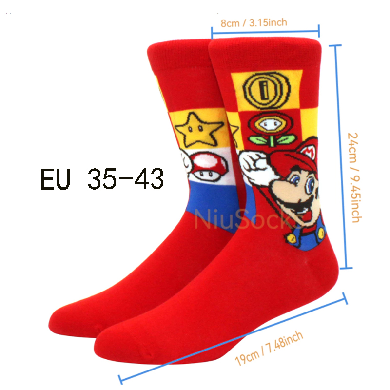 Game Brothers Cartoon Socks Anime Characters Men's Socks Comfortable ...