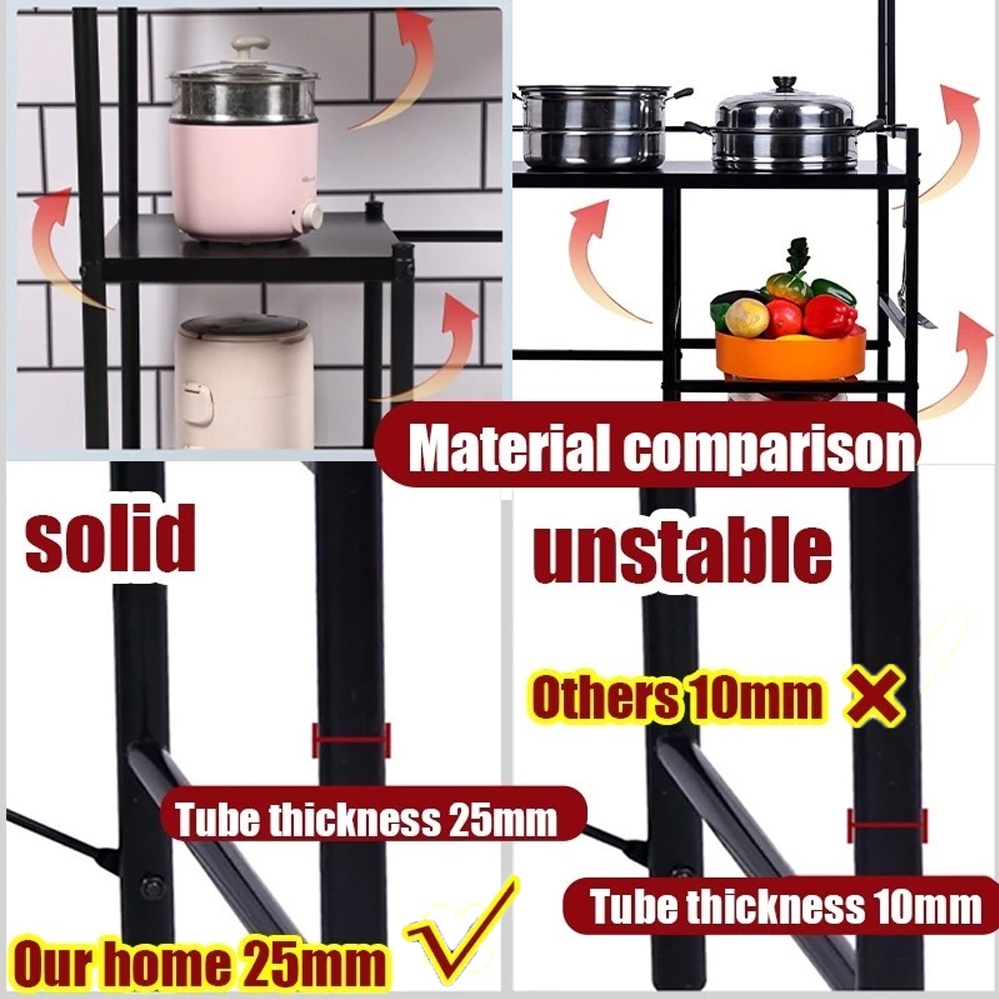 Stainless Steel Heavy Duty Gas Stove Stand Rack - Kitchen Organizer For ...