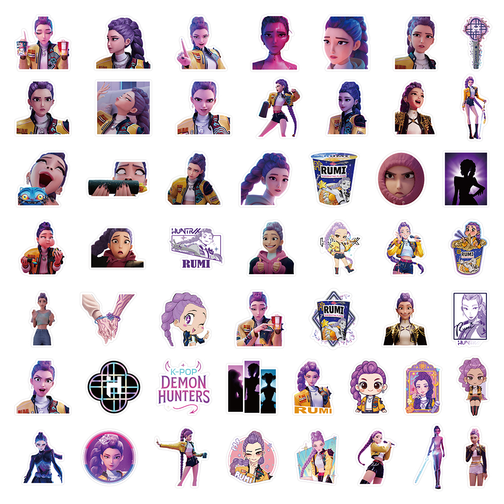 51PCS Cute Rumi KPop Demon Hunters Stickers For Kids Cartoon Decals ...