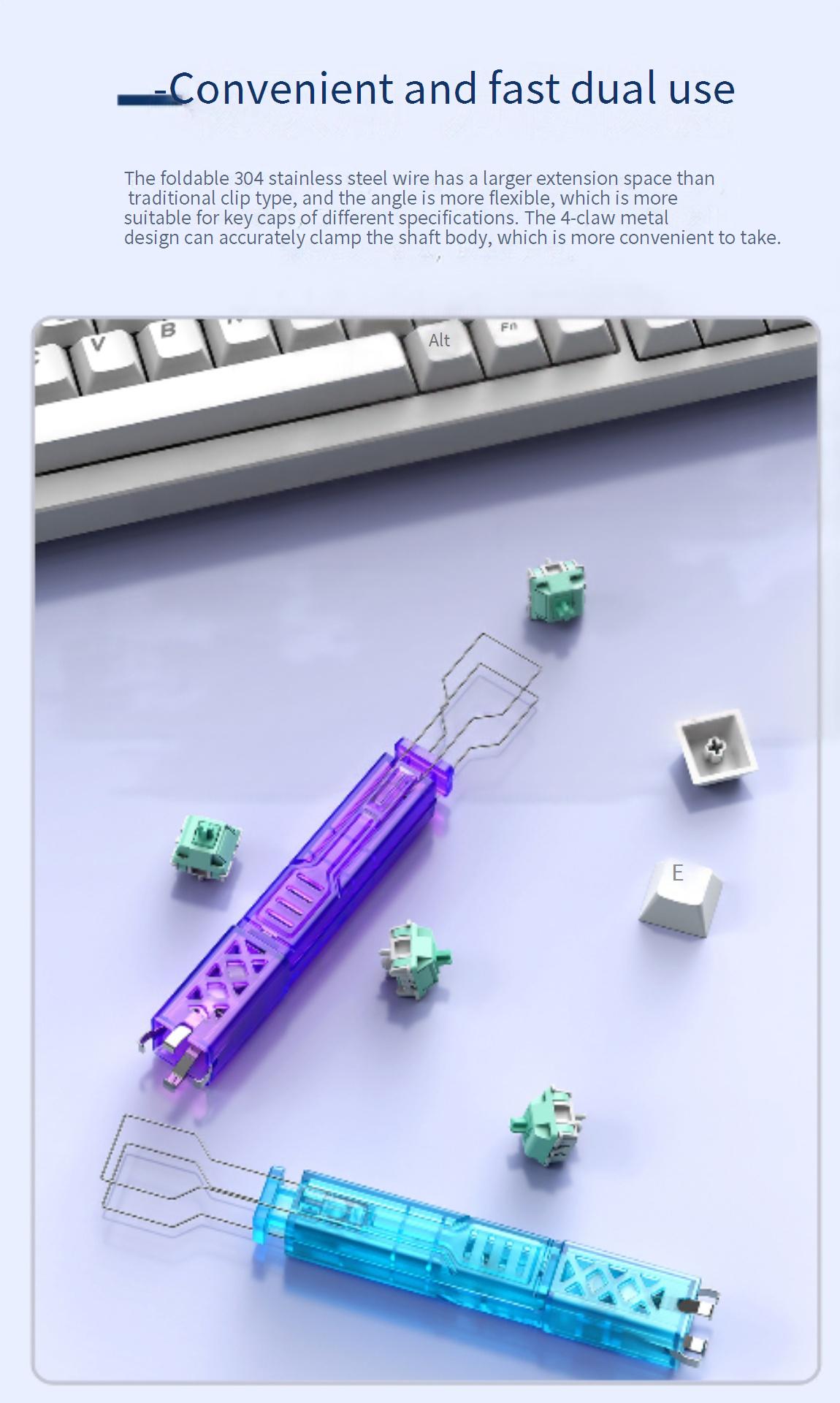 2 in 1 Switch Remover Puller and Hot Swap Keycap Adjuster DIY Tool for ...