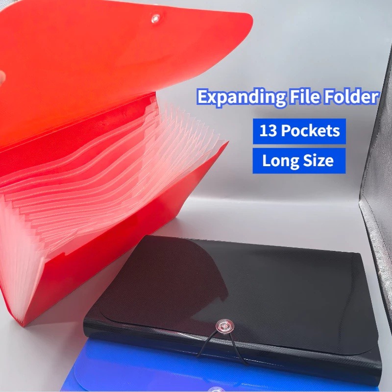 Long Expanding File Folder Organizer Document Organizer Paper Storage ...