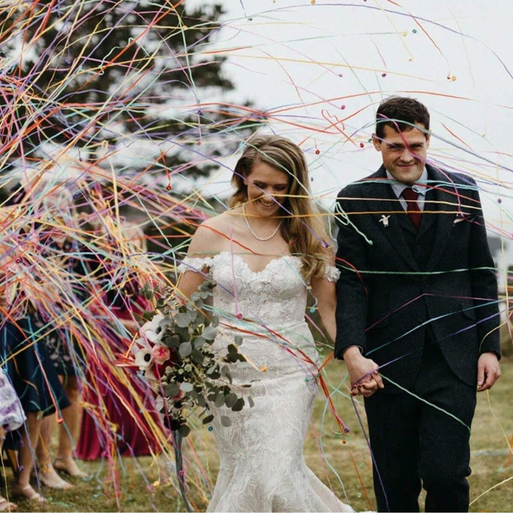 10-Pack Handheld Confetti Streamers - Colorful Party Popper Ribbons for ...