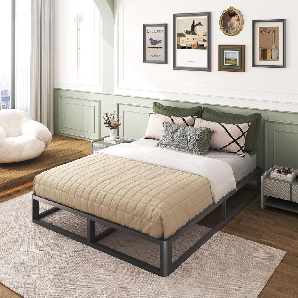 Queen Size Bed Frame Queen / King Platform Bed Frame Metal Bedframe ...