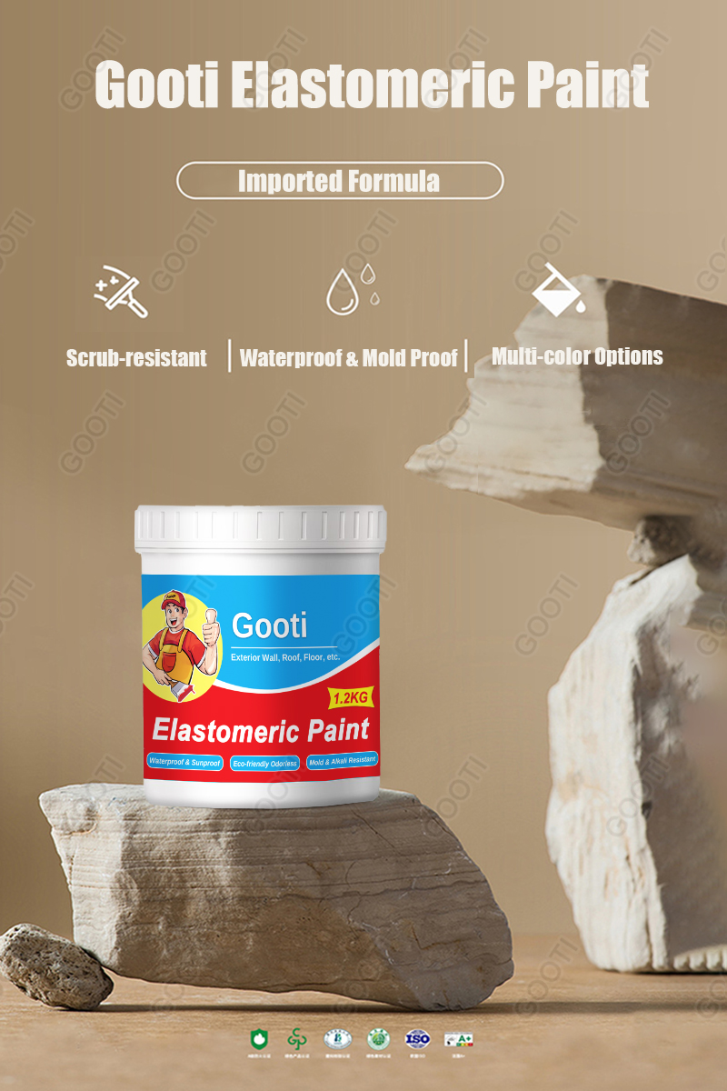 Odorless Rain or Shine Elastomeric Paint For Exterior Interior Cement Wall Latex Coating All ...