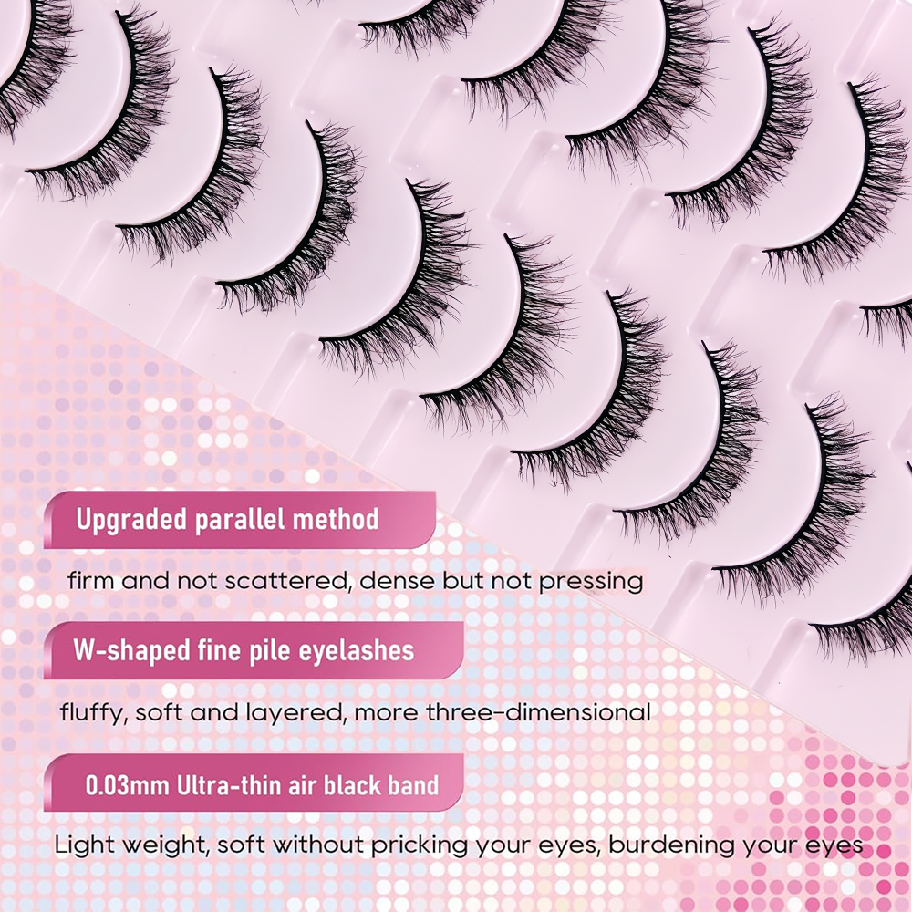 Fall Essential! 10 Pairs of Seasonal Fake Eyelashes - Warm Pink T05 ...