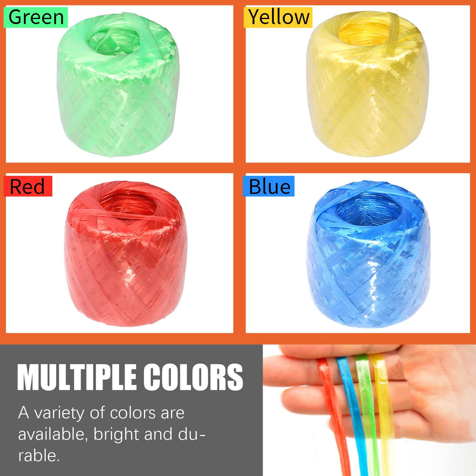 Colorful Nylon Packing Rope Plastic Bundling Tying Cord for Books ...